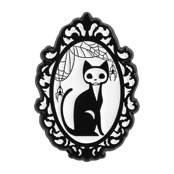Dark Gothic Alloy Brooch Featuring Skull Figure Artwork Unique Jewelry ...