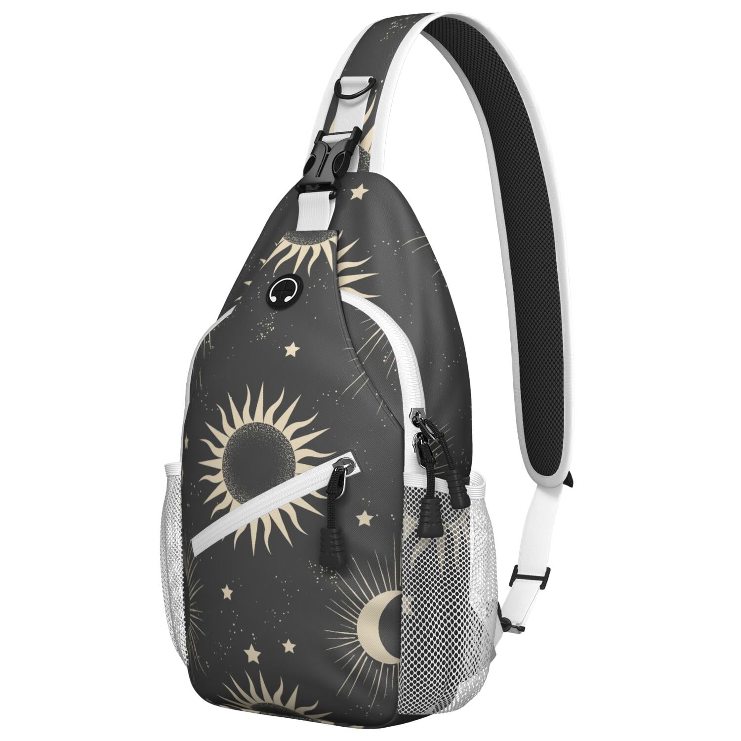 Dark Gothic Moon Star Sling Backpack Celestial Cosmic Astral Eclipse ...