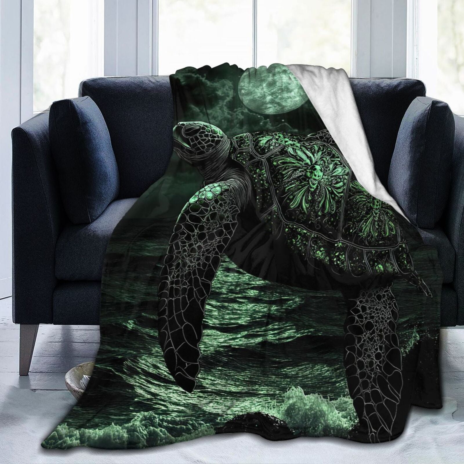 Dark Gothic Sea Turtles Throw Blanket Ultra Soft Cozy Decorative ...