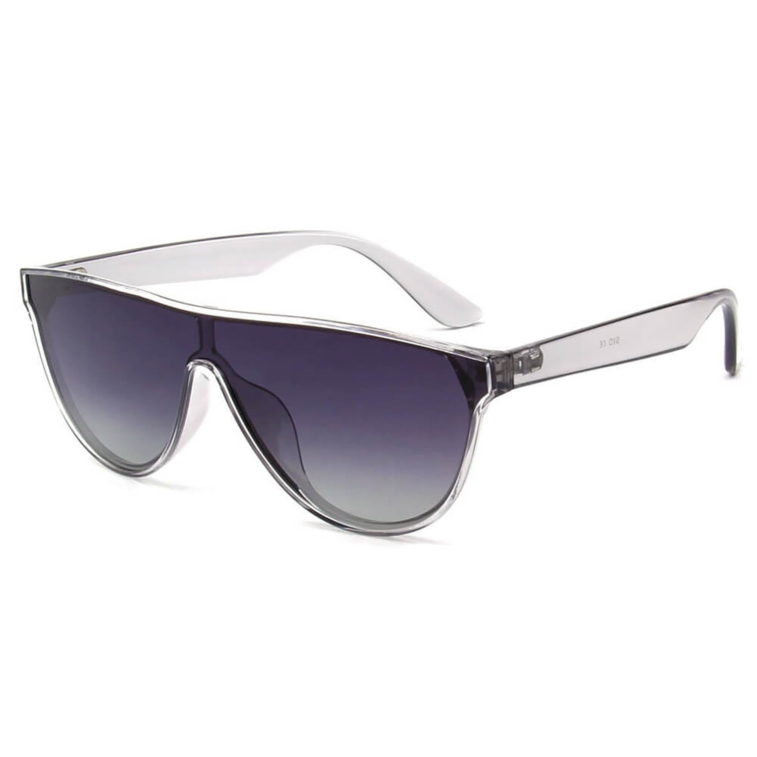Dark Gradient Lens White Frame Sunglasses - UV Protection Fashion Daily ...