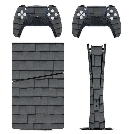 Dark Gray Console Skin Bundle for PS5 Pro Slim Disc & Digital / PS4 ...