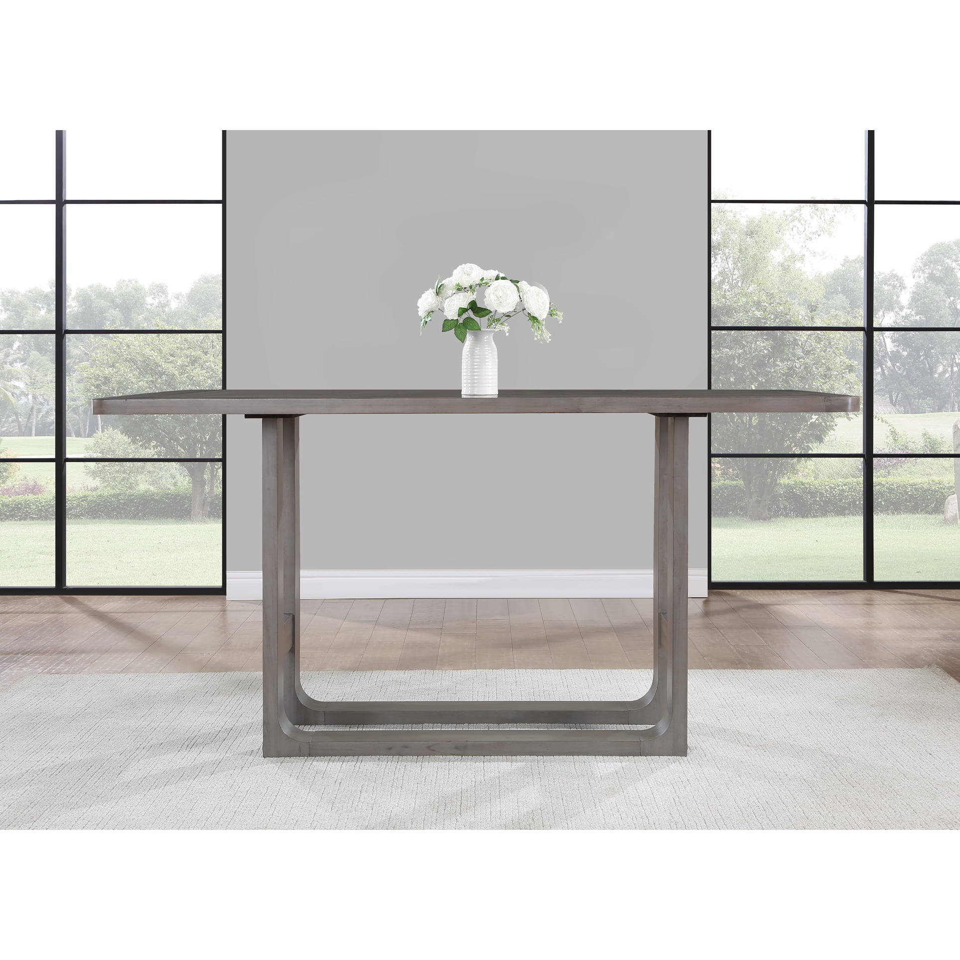 Dark Gray Counter Table - 72" Wood For Six People. Comprised Of Veneers ...