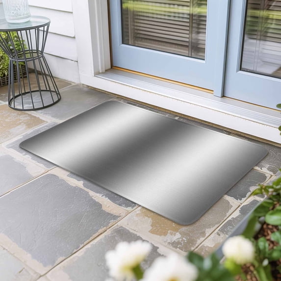 Dark Gray Door Mat Indoor Outdoor, Gradient White Abstract Minimalist ...