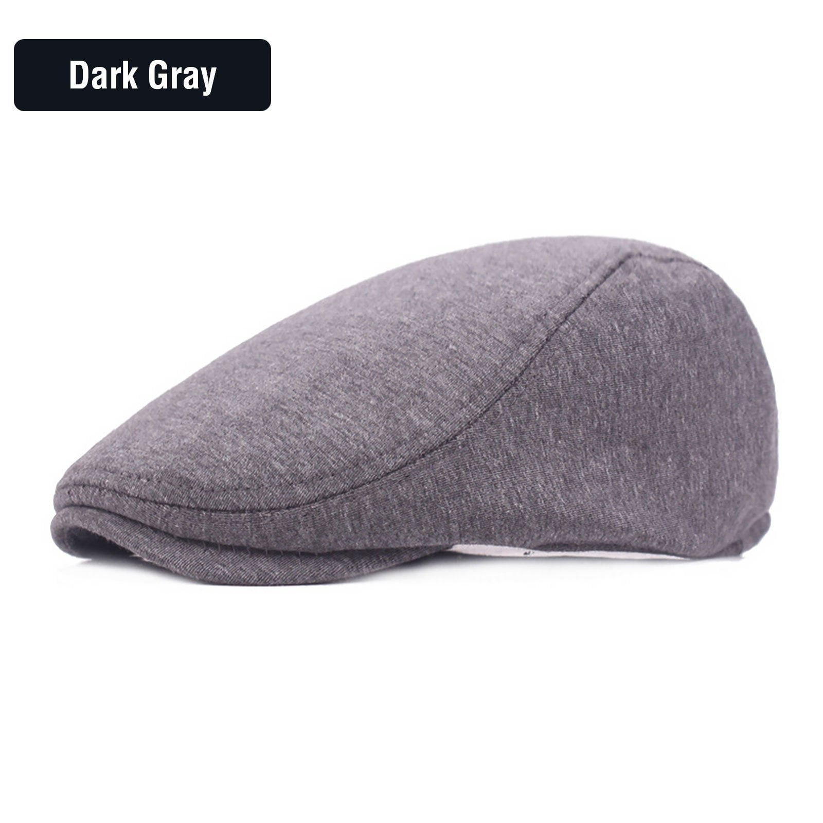 Dark Gray - Gatsby Newsboy Solid Color Cap Men Ivy Hat Golf Driving ...