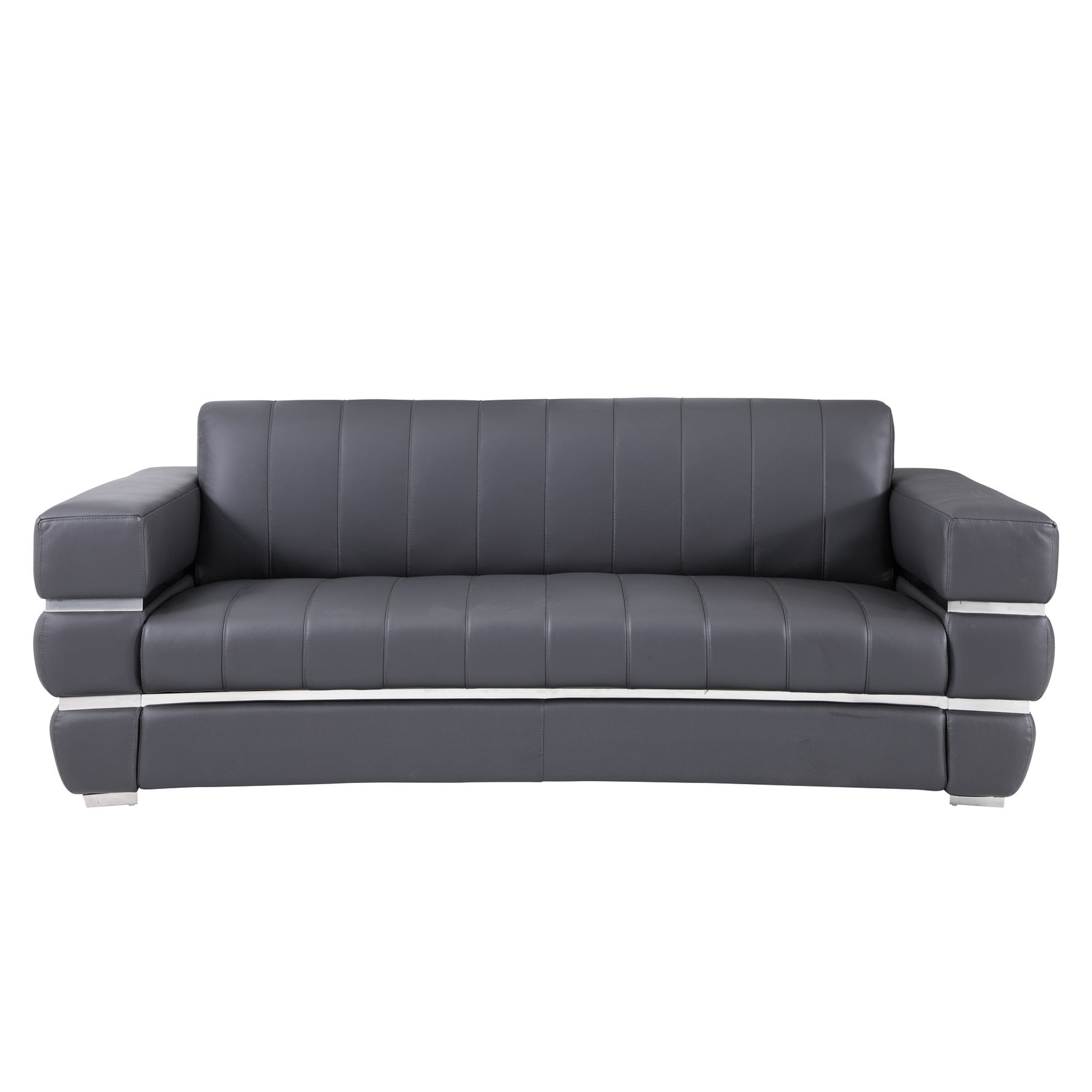 Dark Gray Leather | Neutral color | Various room styles + Easy to match ...