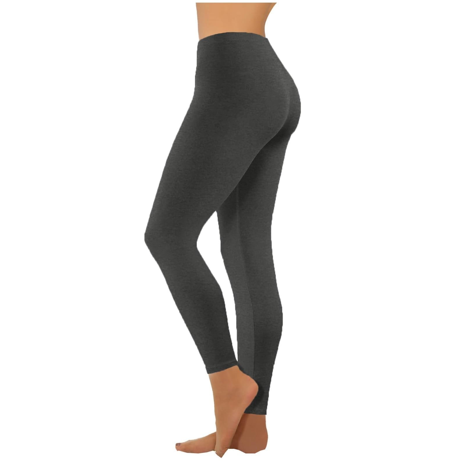 Dark Gray Leggings for Women Workout Yoga Pants Slim Fit Hight Waight ...