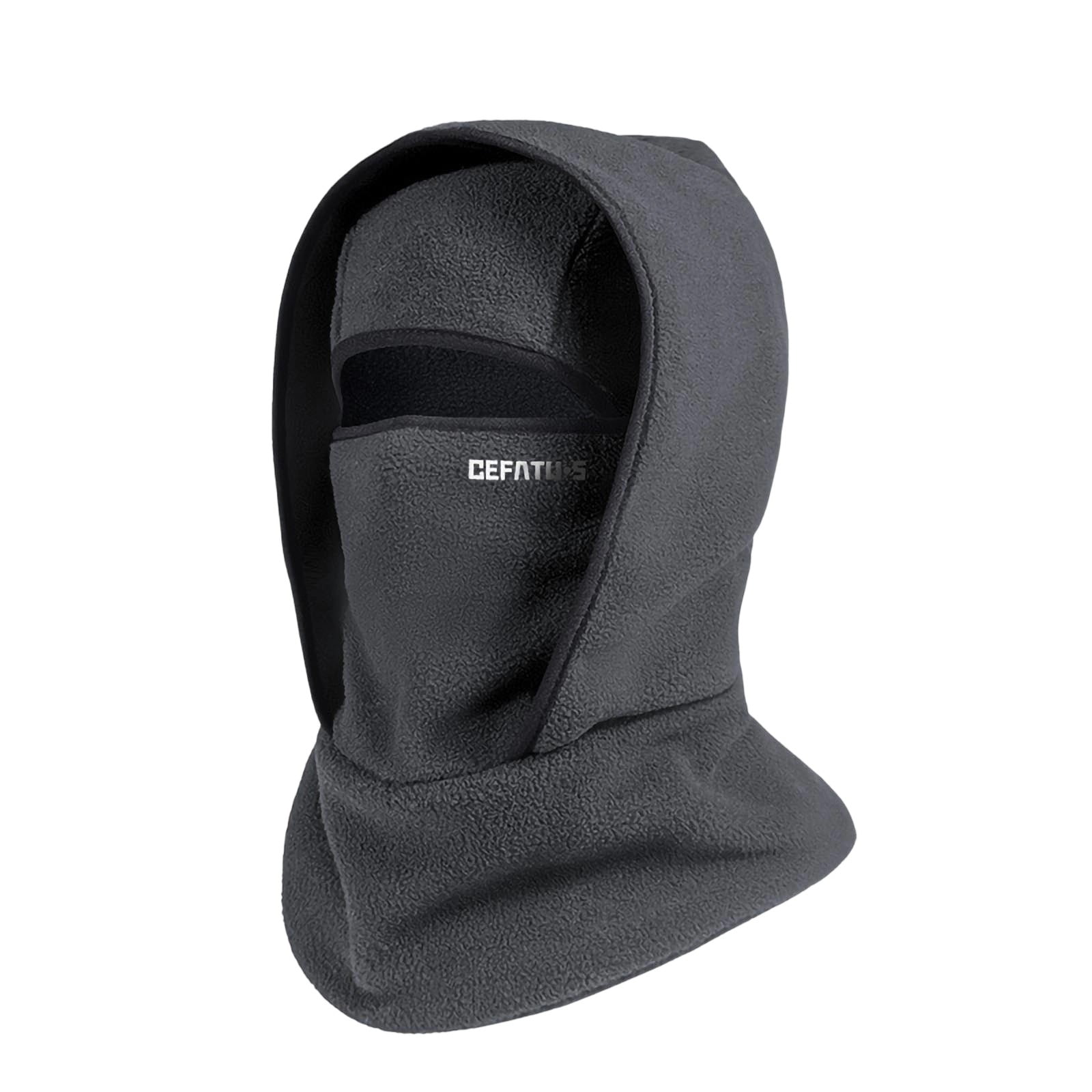 Dark Gray Mens Outdoor Warm Hat Scarf Integrated Face Mask Design For ...