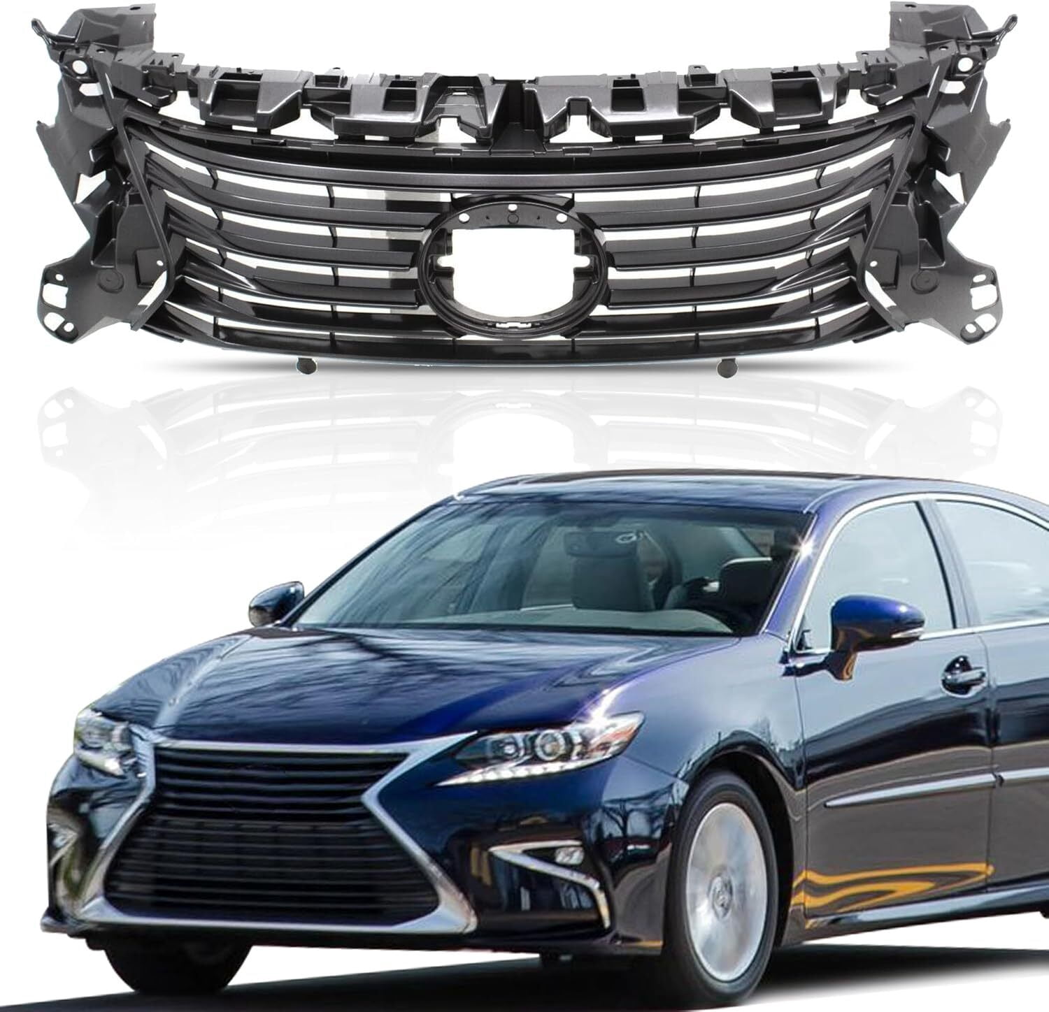 Dark Gray Shell Grille For 2016 2017 Lexus ES350 ES300h LX1200179 ...