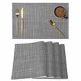 Dark Gray Solid Cotton Linen Placemats Set of 12, Minimalist Cloth Cool ...