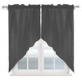 Dark Gray Swag Curtain Valance for Small Windows, Solid Color Window ...
