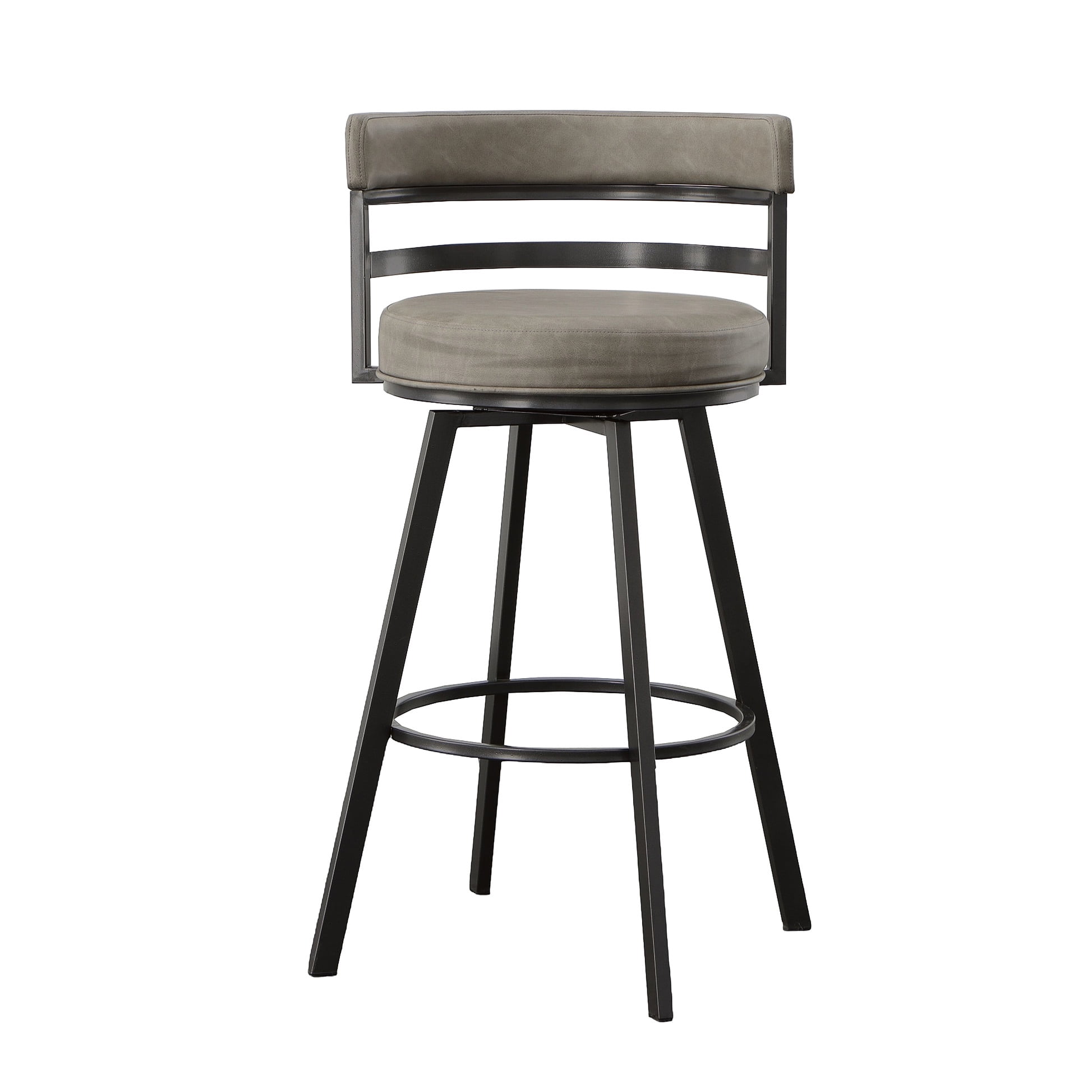 Dark Gray Swivel Bar Stool With Heavy Duty Base - Scratch- Coating And ...