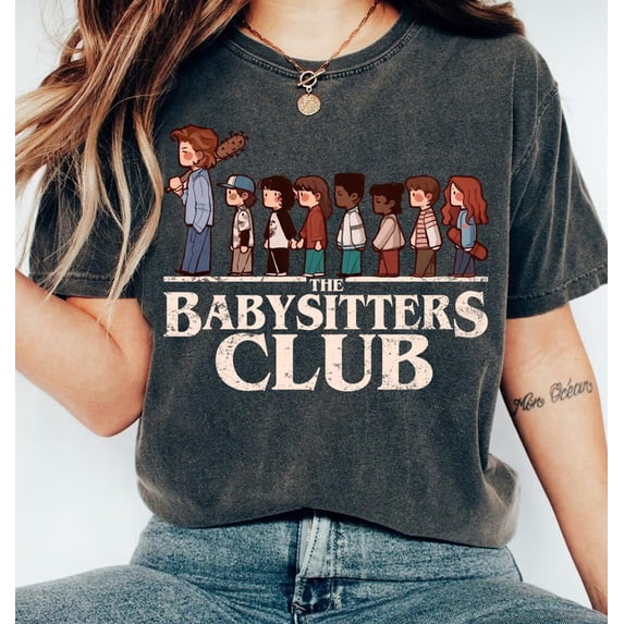 Dark Gray T-Shirt with Cartoon Characters from The Babysitters Club ...