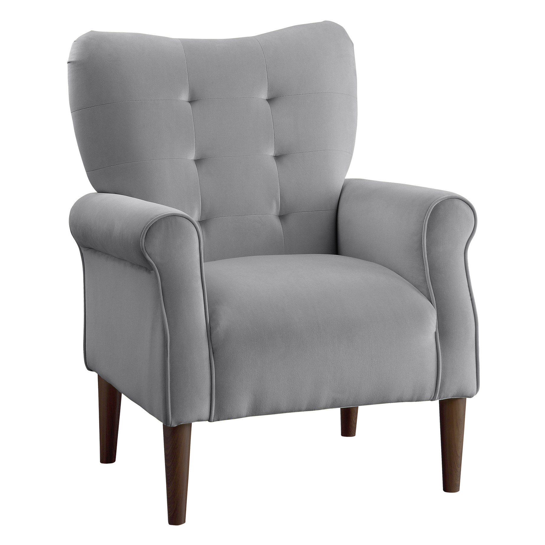 Dark Gray Velvet Accent Seating | Add color to primary living room ...