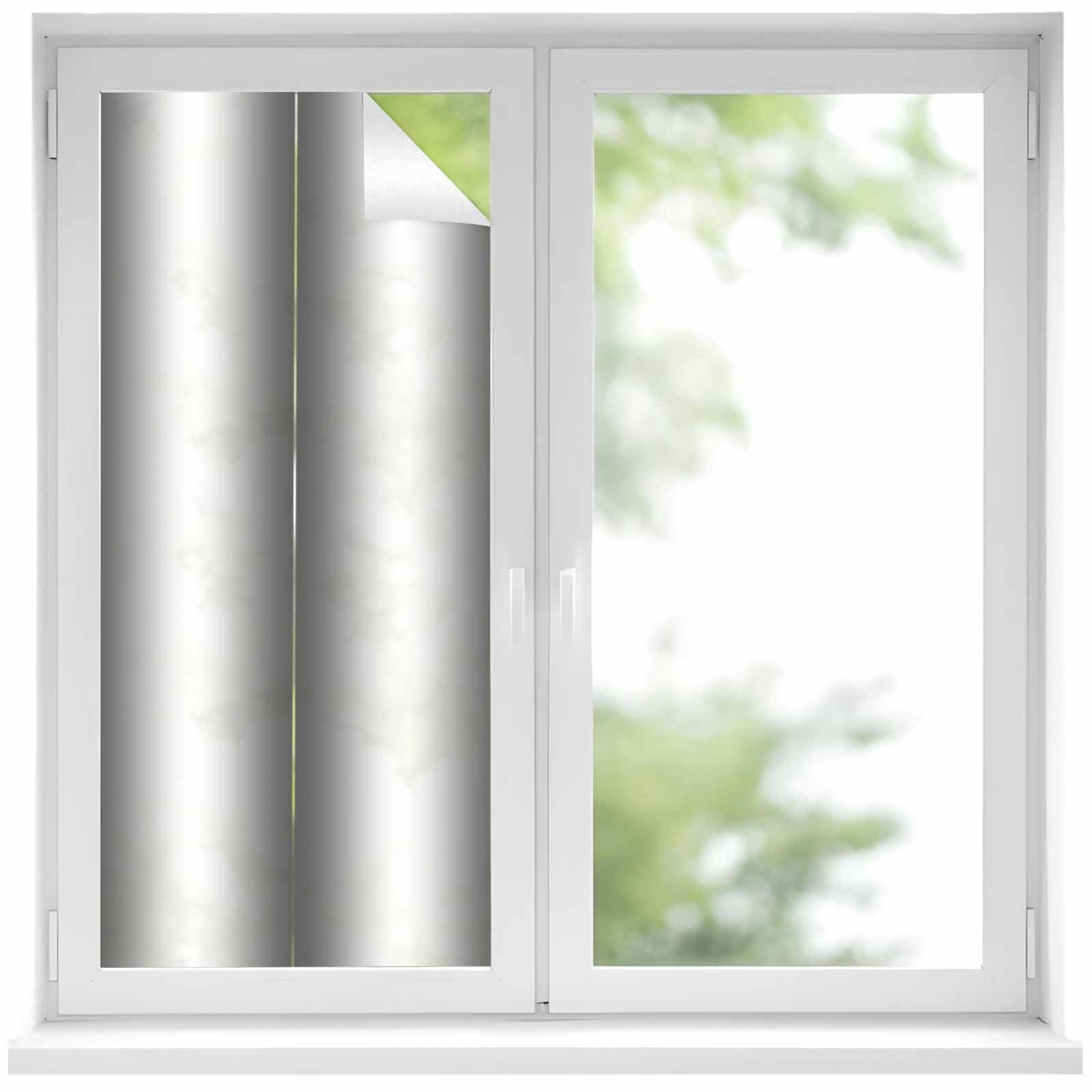 Dark Gray Window Privacy Film, Gradient White Abstract Minimalist ...