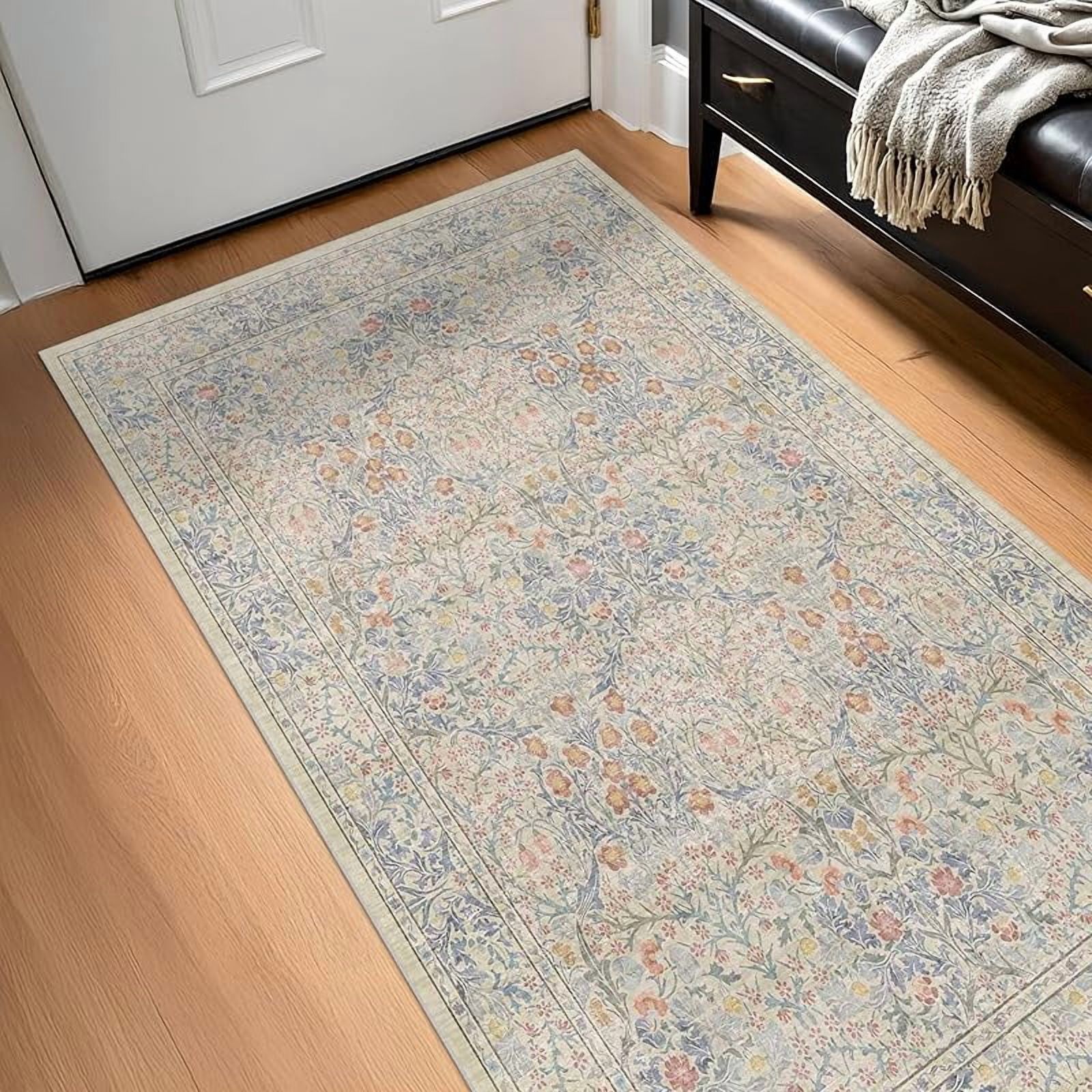 Dark Green 2x5 Runner Rug Non Slip Washable for Bathroom, Kitchen ...
