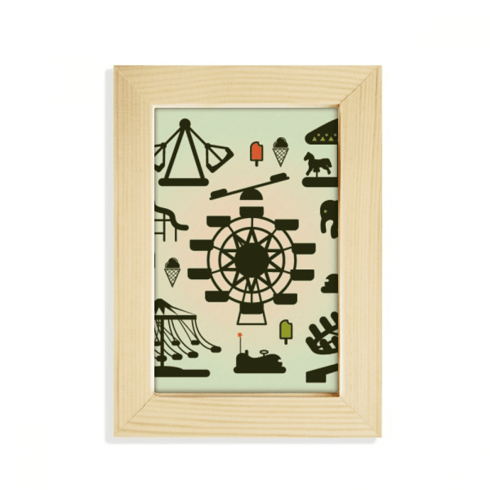 Dark Green Amusement Park Outline Desktop Display Photo Frame Picture ...