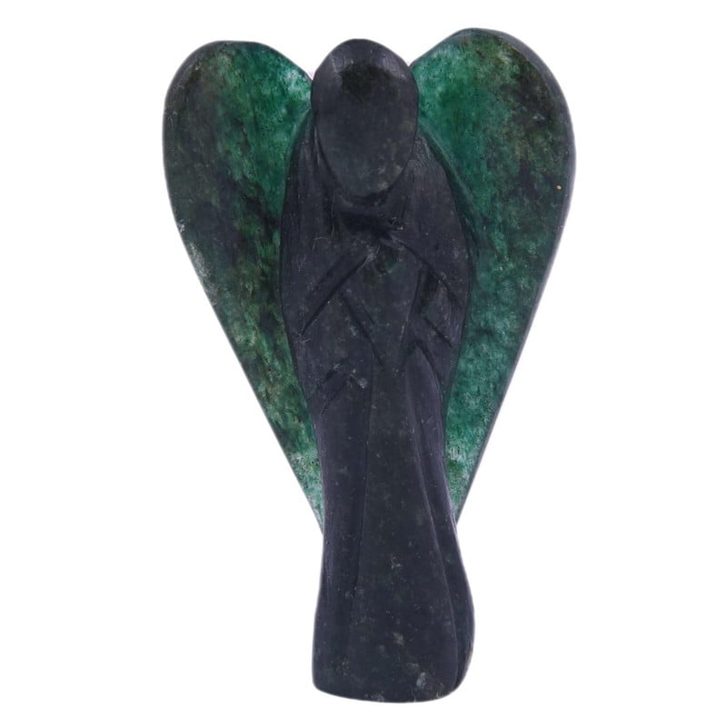 Dark Green Aventurine Angel | Handcarved Statues Figurines Stone of ...