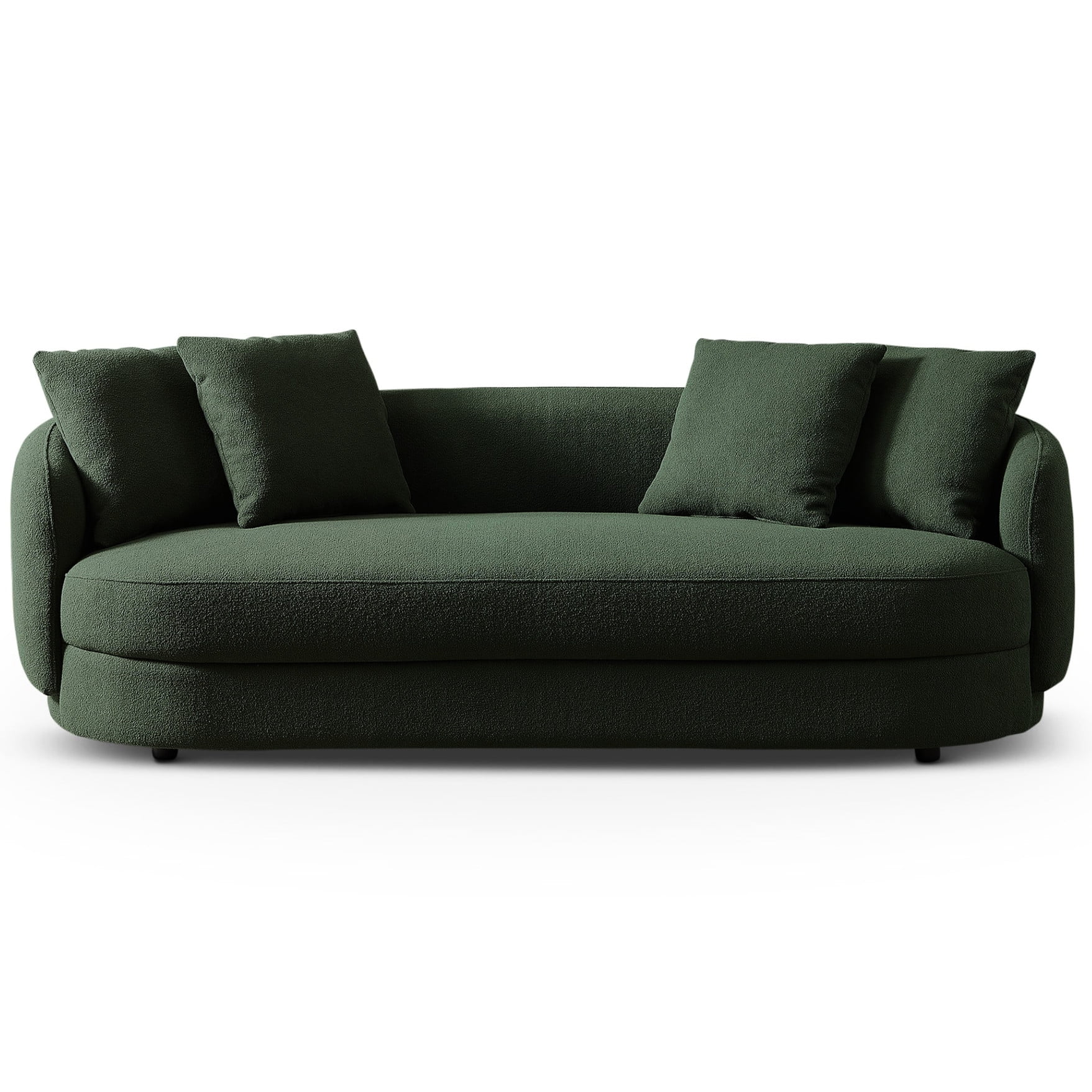 Dark Green Boucle Sofa - Foam Filler - Primary Living Space - Create a ...