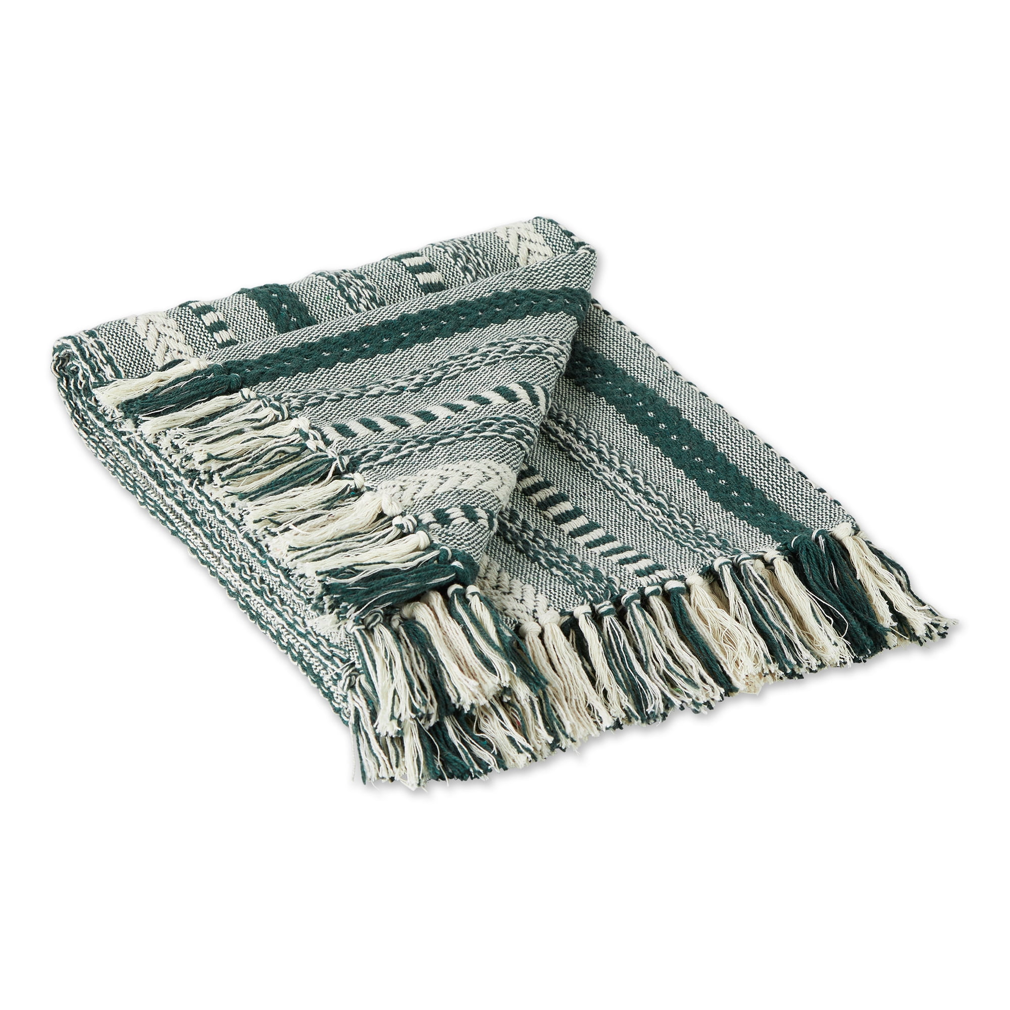 Dark Green Braided Stripe Throw - Walmart.com