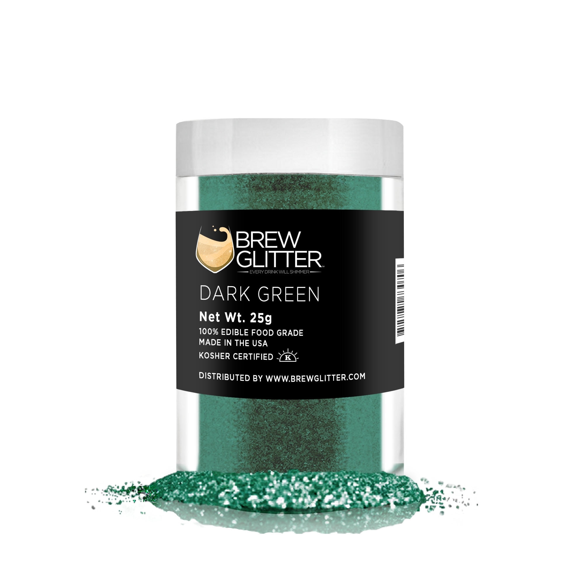 Brew Glitter - Dark Green Edible Drink Glitter - Bold Sparkle, Beverage ...