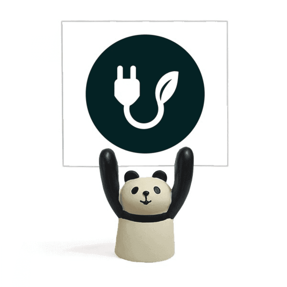 Dark Green Charging Cable Plug Memo Holder Cartoon Animal Panda Stand ...