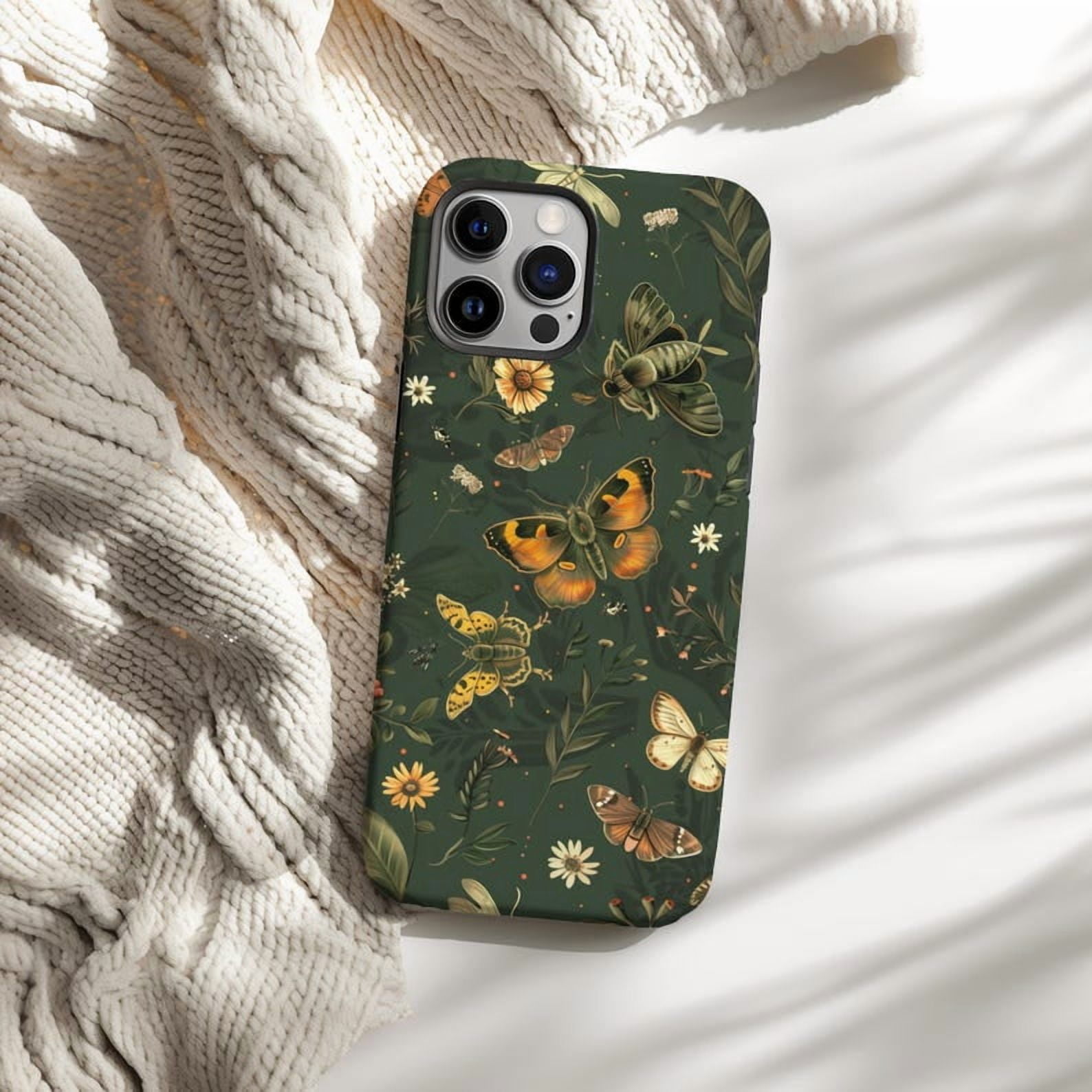 Dark Green Cottagecore Forest Floral Mystical Aesthetic Tough Phone ...