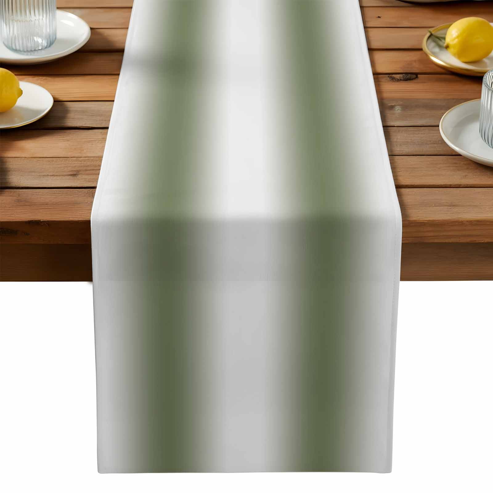 Dark Green Cotton Linen Table Runner for Dining Kitchen, Modern ...