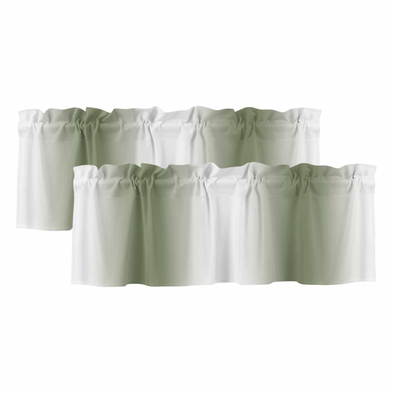 Dark Green Curtain Valances for Windows, Kitchen Valance Window ...