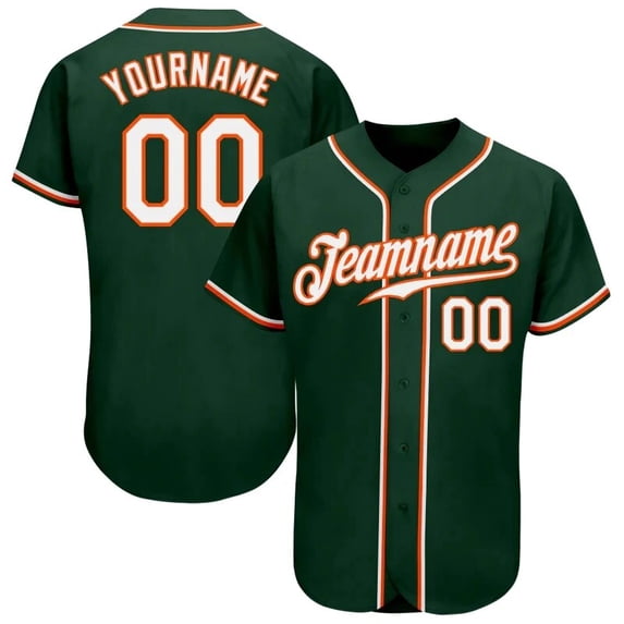 Dark Green Custom Baseball Jersey Men and Women Section Shirt 3D ...