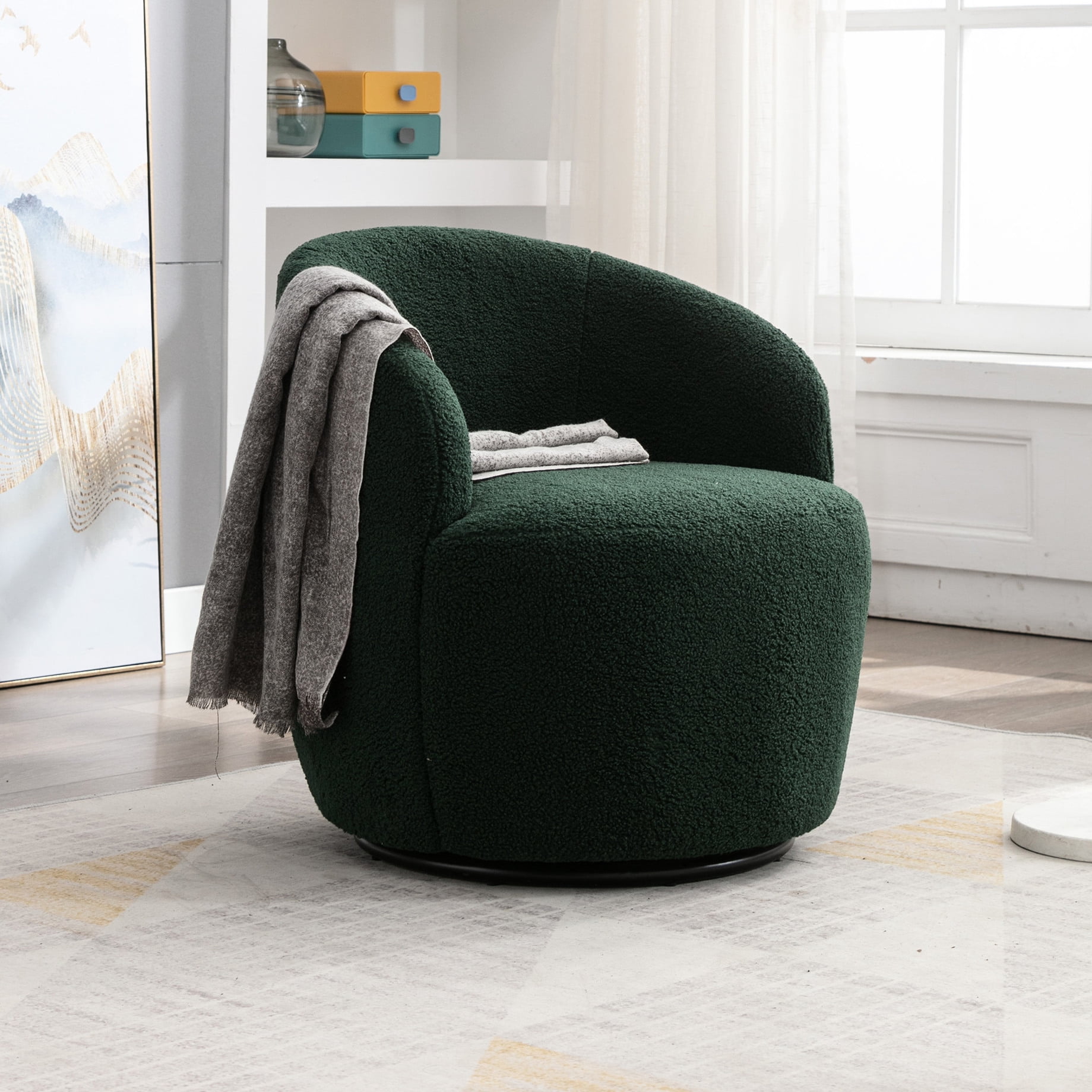 Dark Green Foam Chair / Guest Room Hospitality / Swivel Function ...