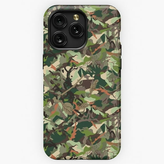 Dark Green Forest Camo Graphic Military Abstract iPhone Case 17 through ...
