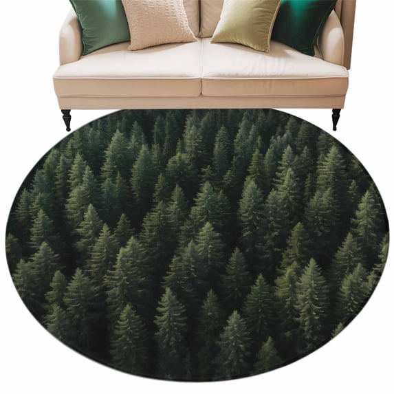 Dark Green Forest Large Area Rugs for Bedroom Living Room, Soft Non ...