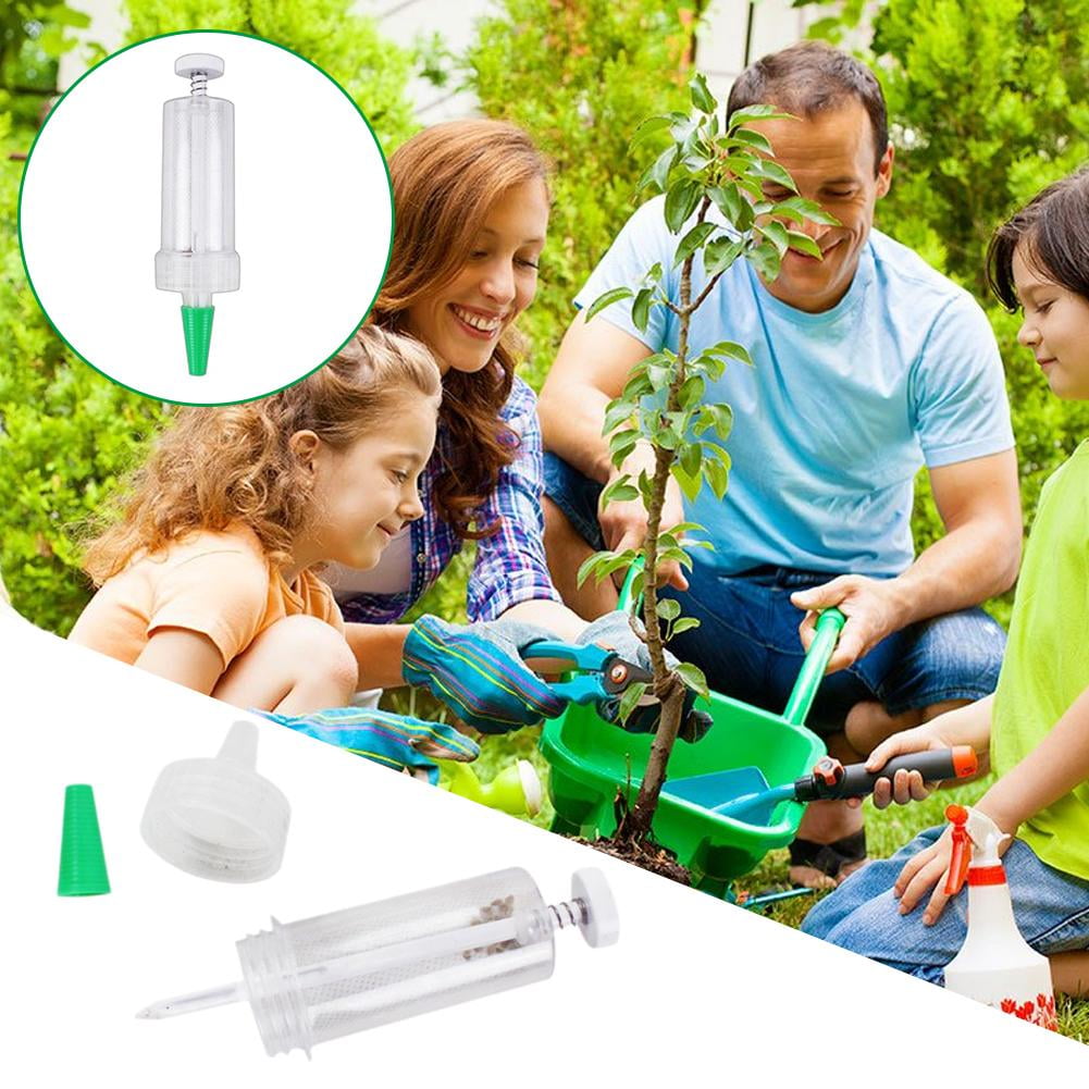 Dark Green Garden Supplies Mini Seeder Syringe Seeder Manual Plastic ...