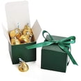 Dark Green Gift Candy Box Bulk 2x2x2 inches with Green Ribbon Party ...