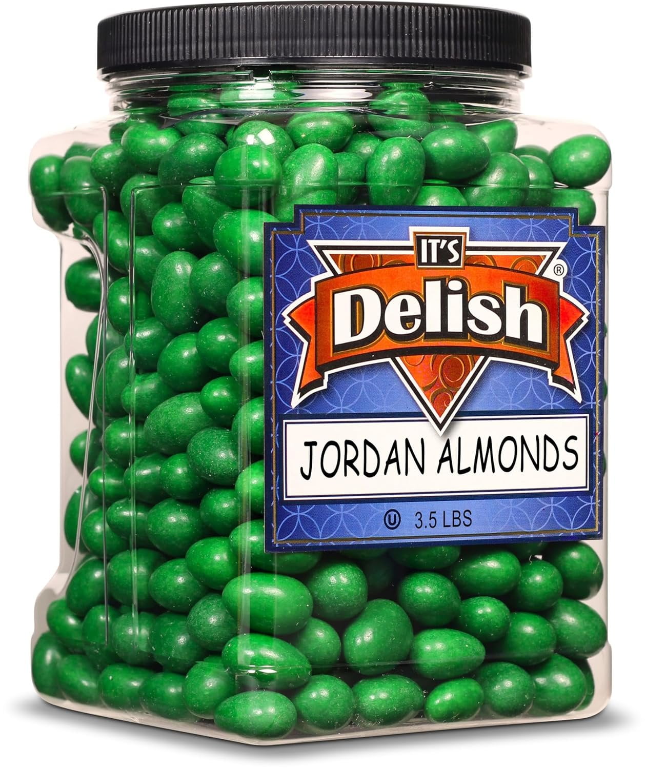 Dark Green Jordan Almonds by Its Delish, 3.5 lbs. Jumbo Container ...