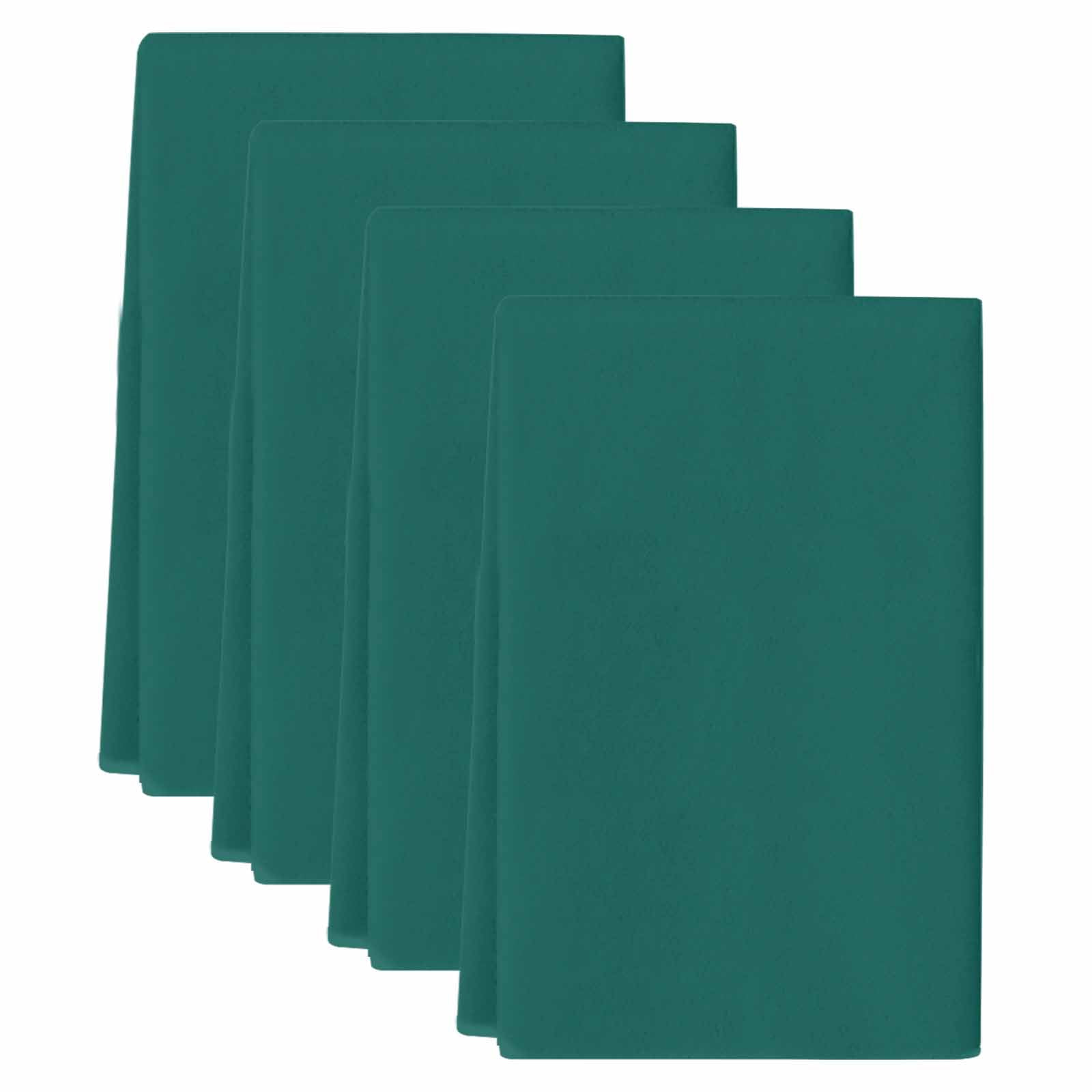 Dark Green Kitchen Towels Set of 4, Farmhouse Solid Green Color Modern ...