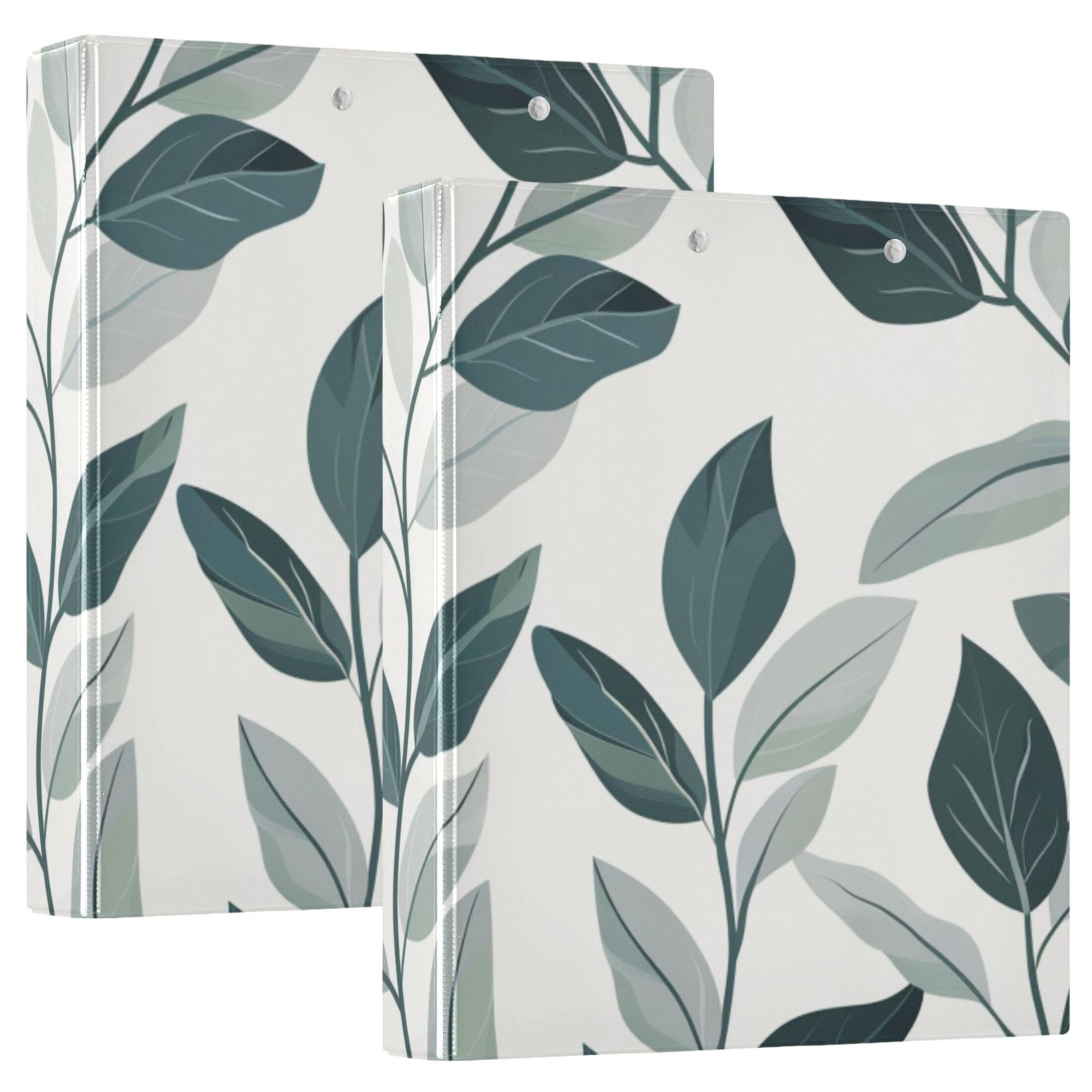 Dark Green Leaves Vines 3 Ring Binders 1.5 inch Hardcover File Folders ...