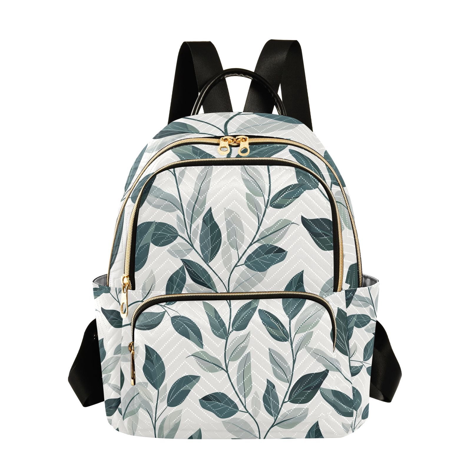 Dark Green Leaves Vines Travel Laptop Backpack Casual Daypack ...