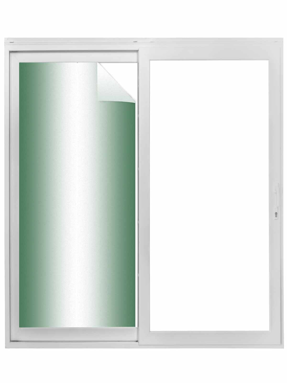 Dark Green Ombre Window Privacy Film, Modern Gradient Abstract Art ...