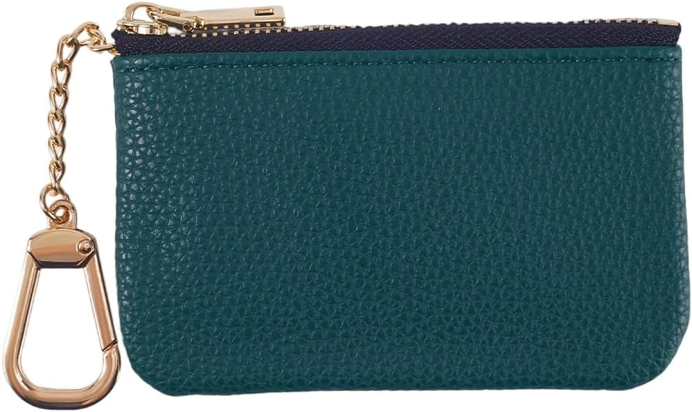 Dark Green PU Leather Coin Purse with Golden Clasp Small Change Purse ...