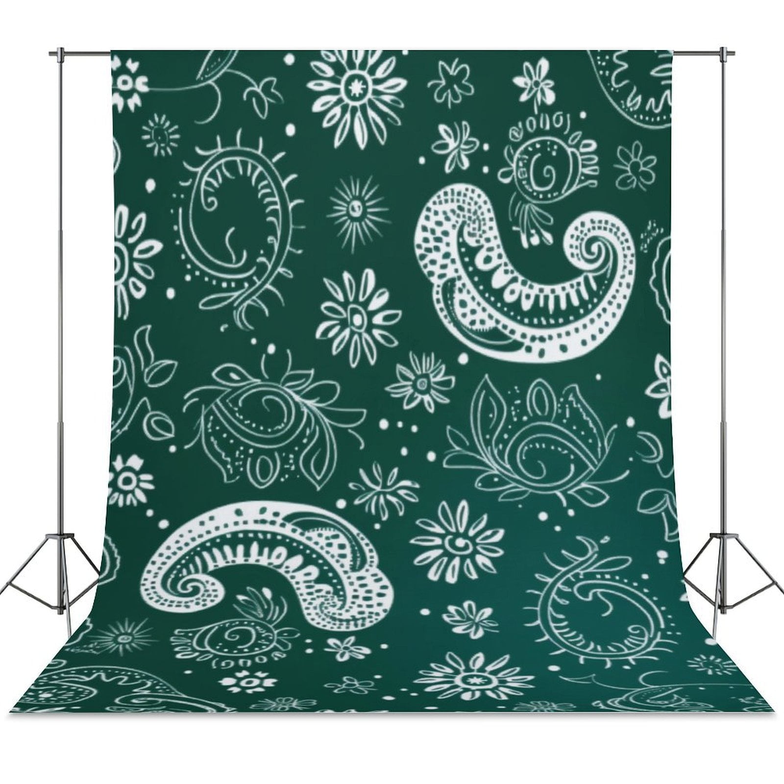 Dark Green Paisley Floral Pattern Design Backdrops for Photography for ...