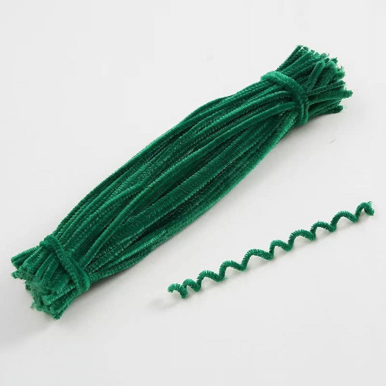 Dark Green Pipe Cleaners, 100psc Pipe Cleaners Craft Supplies, Chenille ...