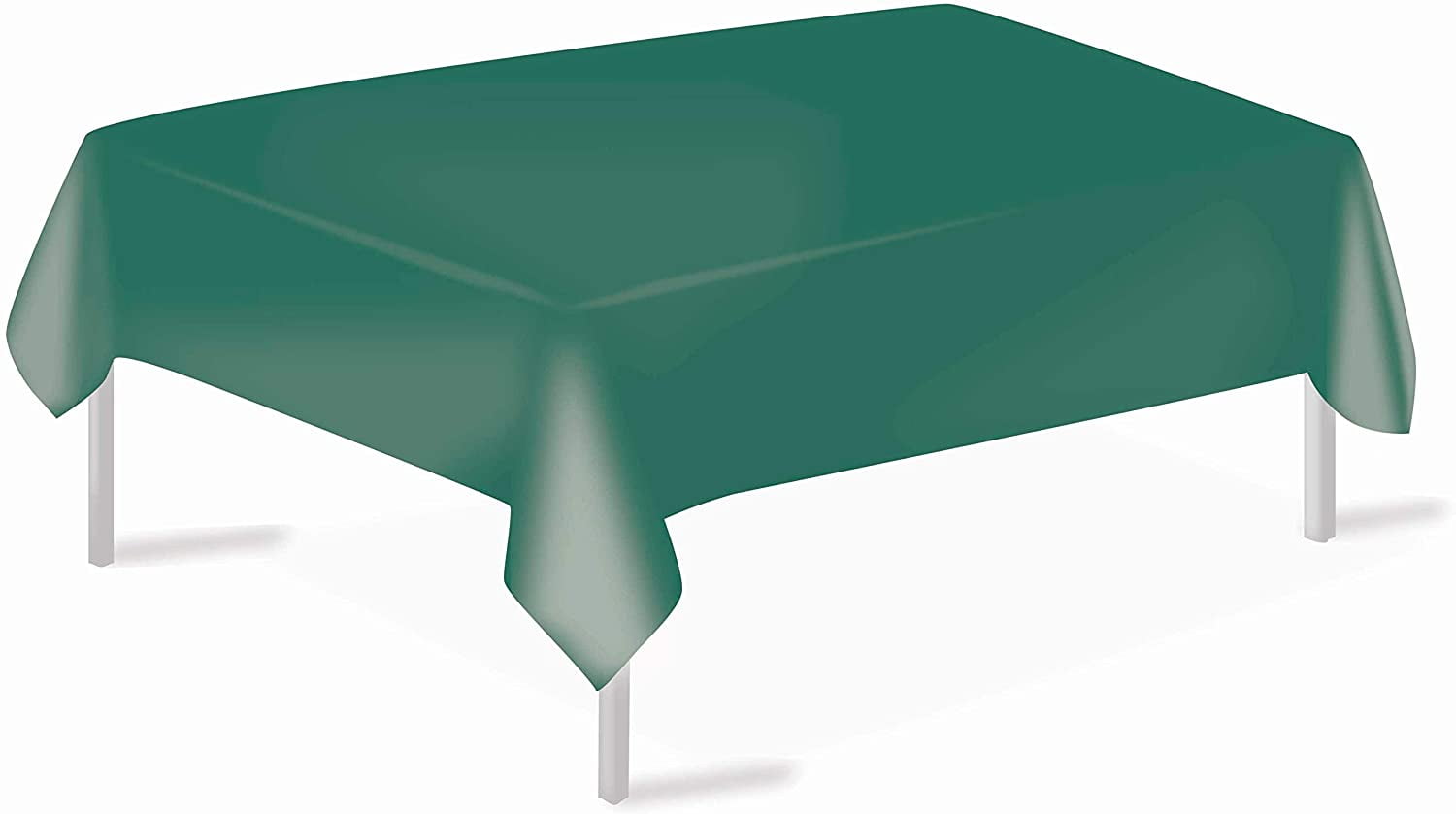 Dark Green Plastic Tablecloths 3 Pack Disposable Table Covers 54 x 108 ...