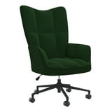 Dark Green Relaxing Chair, Modern Swivel Office Chair with Adjustable ...