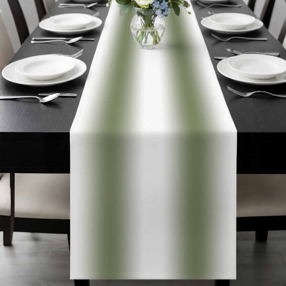 Dark Green Table Runner 72 Inches Long, Modern Gradient Vertical ...
