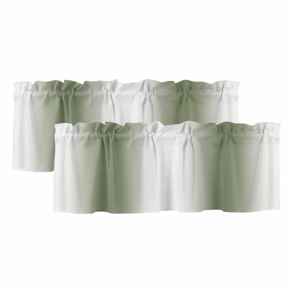 Dark Green Valances for Windows, Decorative Rod Pocket Window Valance ...