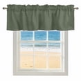 Dark Green Valances for Windows, Rod Pocket Kitchen Valance Curtains ...