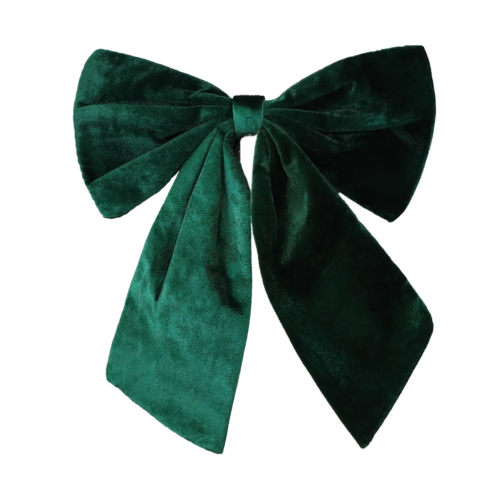 Dark Green Velvet Bows Christmas Ornaments 13.38X14.17Inch Pre-Tied ...