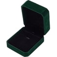 Dark Green Velvet Jewelry Box Necklace Box 3 Inch Small Single Travel ...