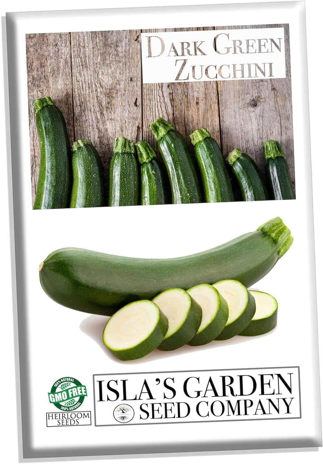 Dark Green Zucchini Summer Squash Seeds for Planting, 50+ Heirloom ...